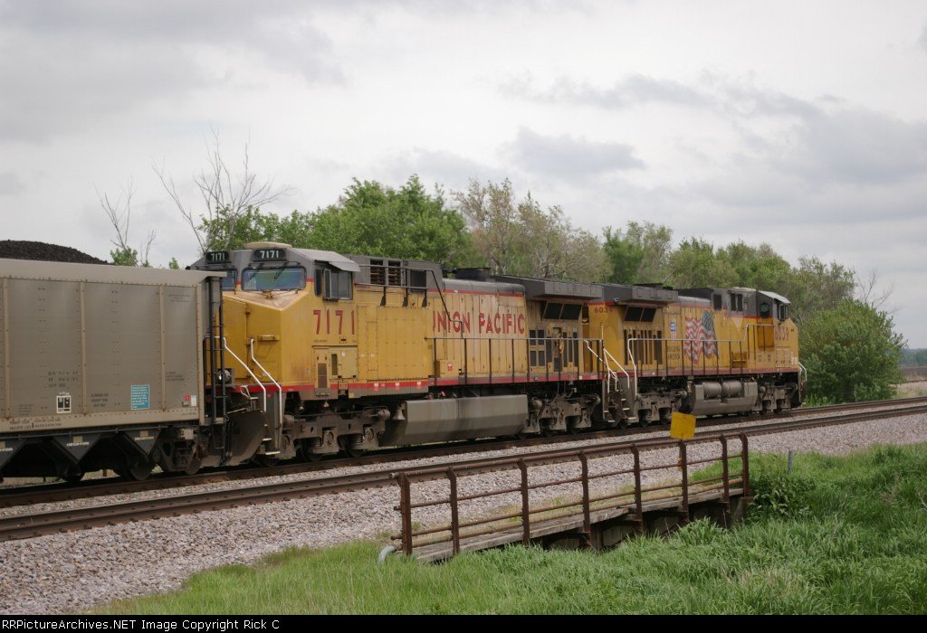 UP 7171 Is #2 On EB Coal Loads